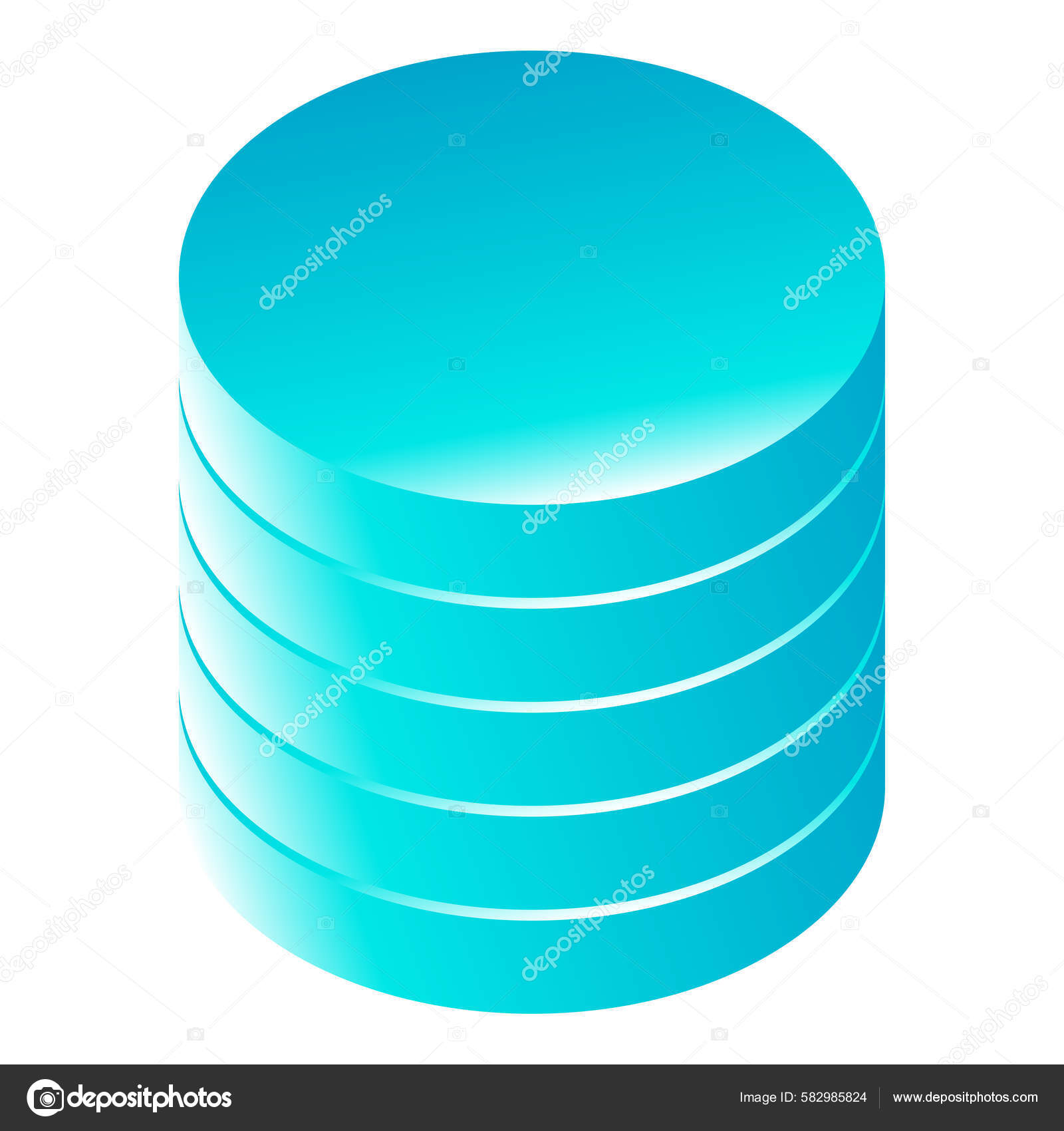 Tower Hdd Cylinder Rack Icon Mainframe Server Symbol Stock Vector Image ...
