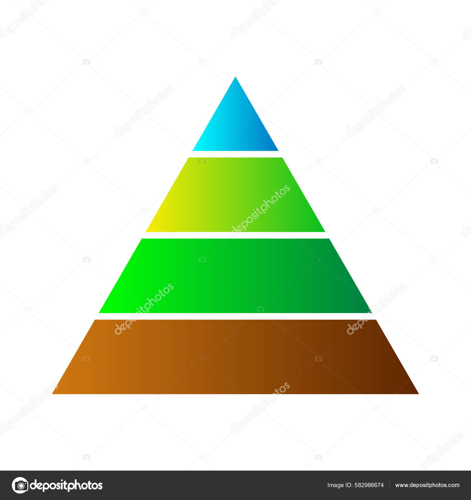 Triangle Pyramid Chart Graph Icon Series Vector de stock #582986674 de ...