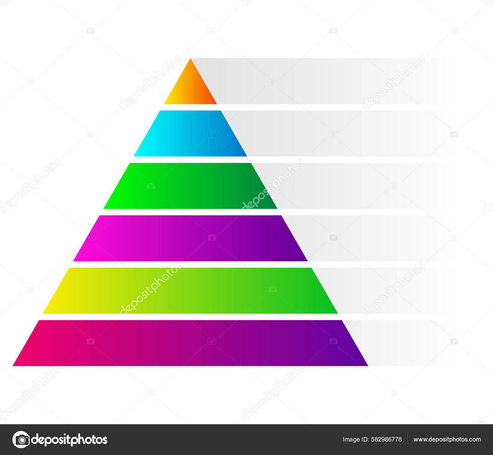 Triangle Pyramid Chart Graph Icon Series Stock Vector Image by ...