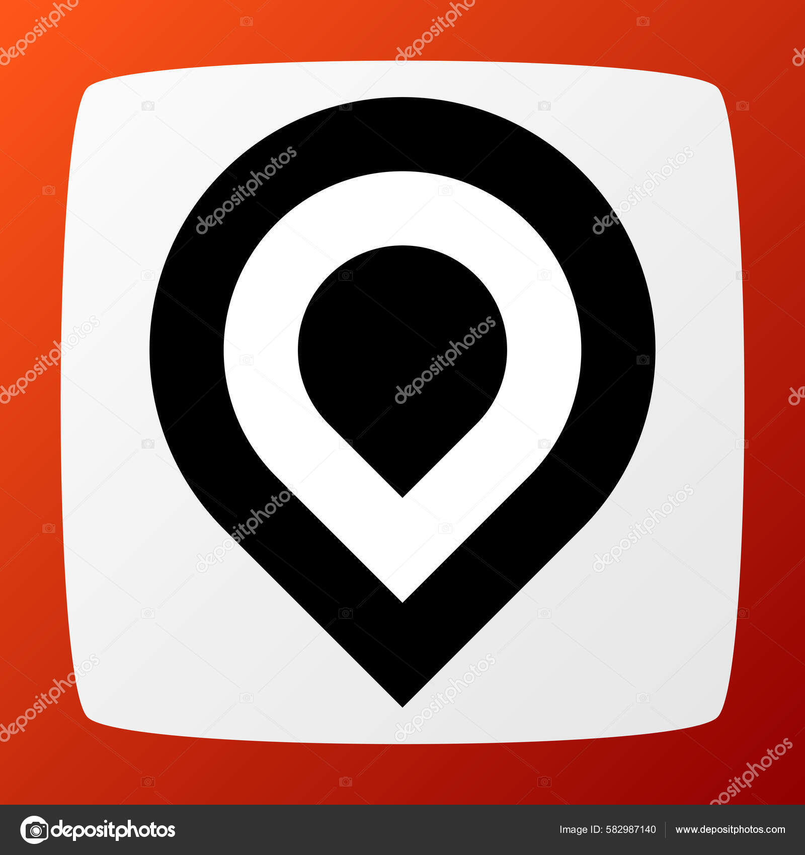 Map Marker Map Pin Location Address Icon Vector Illustration Stock ...