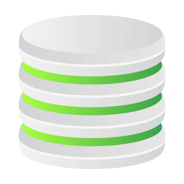 Tower Hdd Cylinder Rack Icon Mainframe Server Symbol Stock Vector by ...