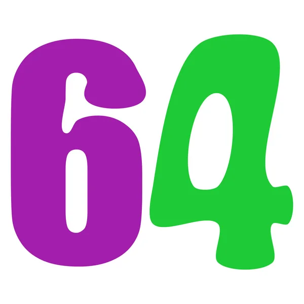 Number 64 logo imágenes de stock de arte vectorial | Depositphotos