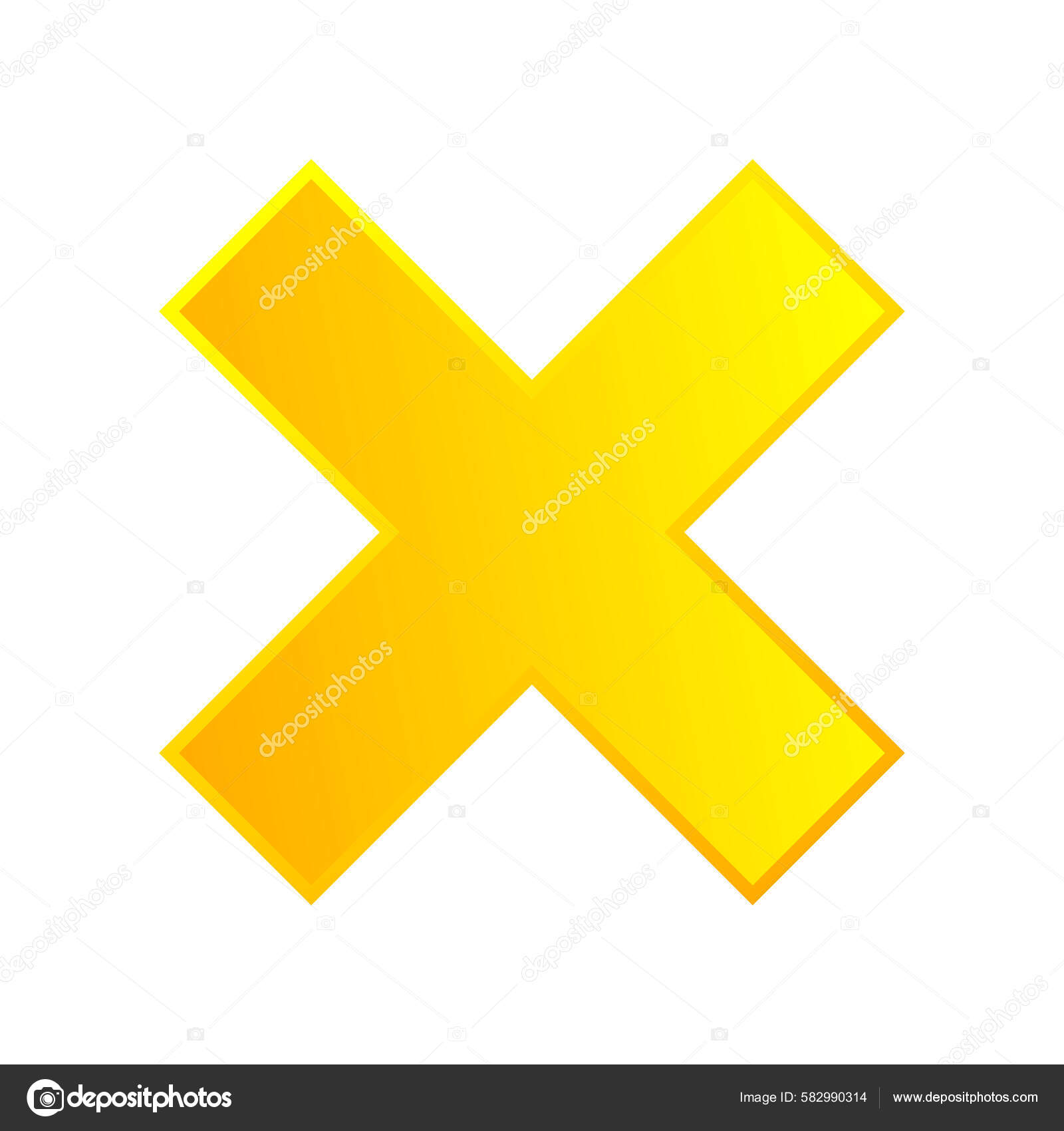Cross Sign Symbol Restriction Prohibition Decline Concepts Stock Vector ...