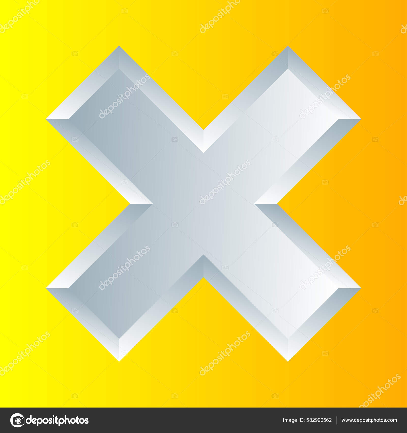 Cross Sign Symbol Restriction Prohibition Decline Concepts Stock Vector ...