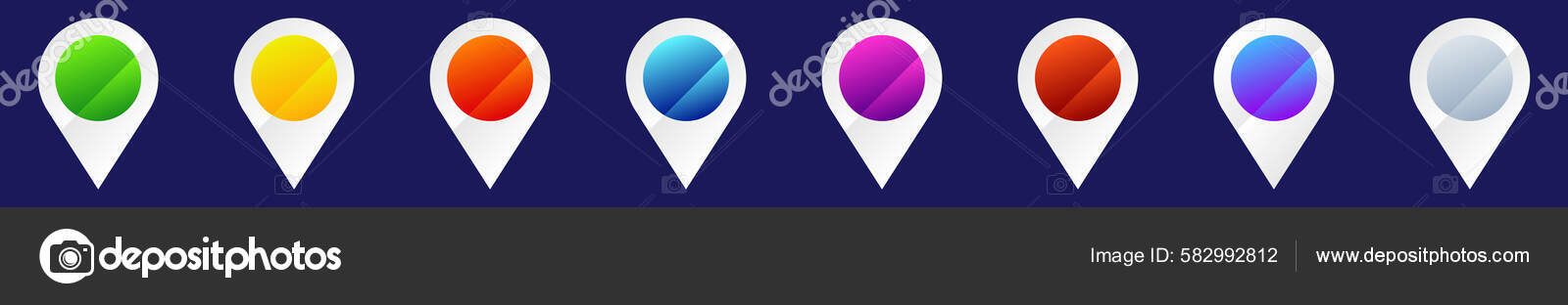 Map Marker Map Pin Location Address Icon Vector Illustration Stock ...