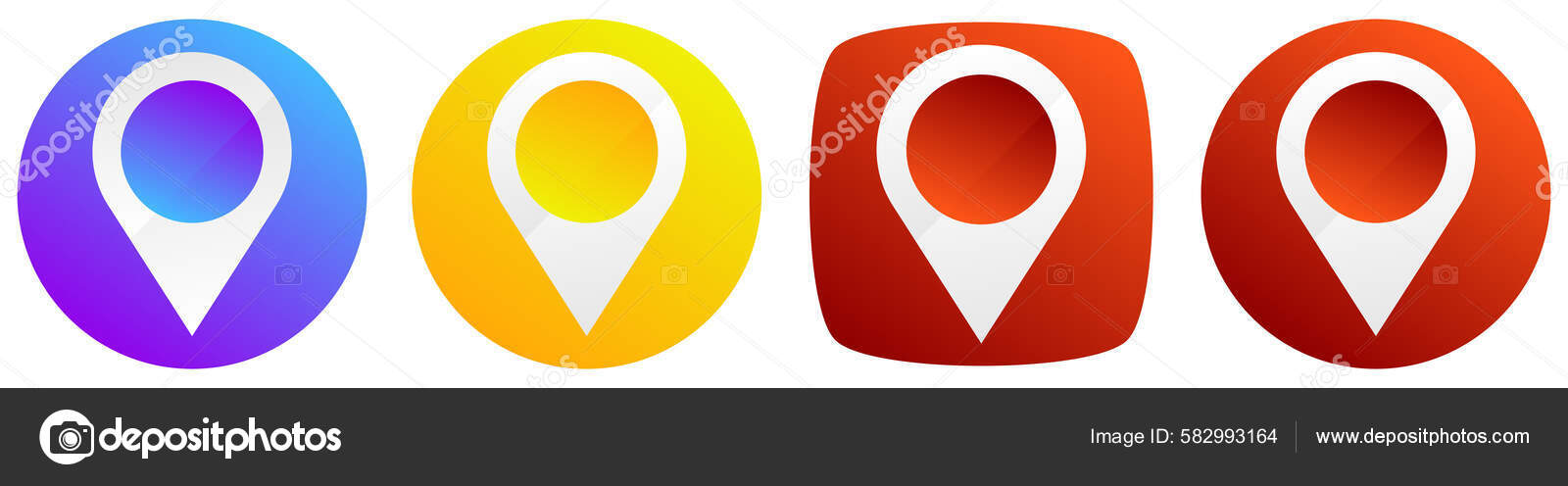 Map Marker Map Pin Location Address Icon Vector Illustration Stock ...