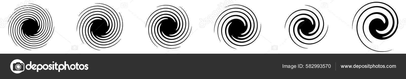 Spiral Swirl Whirl Shape Element Vector Set Stock Vector Illustration ...