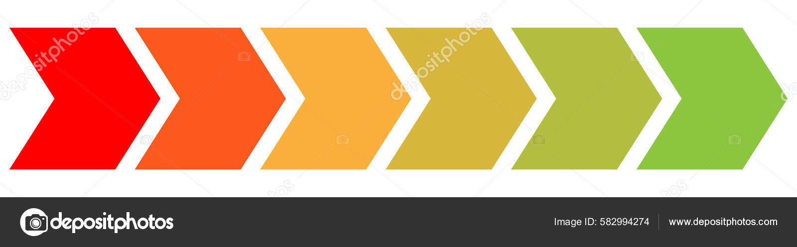 Barre Progression Flèches Indicateurs Niveau Avec Étapes Phases ...