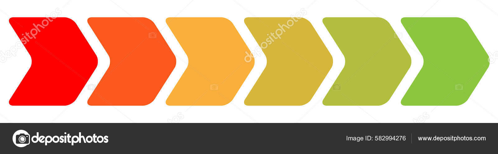 Progress Bar Level Indicator Arrows Steps Phases Stock Vector ...