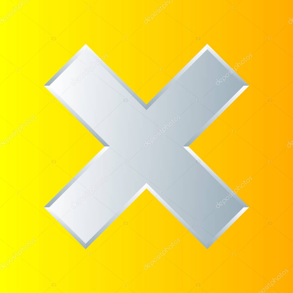 Cross Sign Symbol Restriction Prohibition Decline Concepts Vector de ...