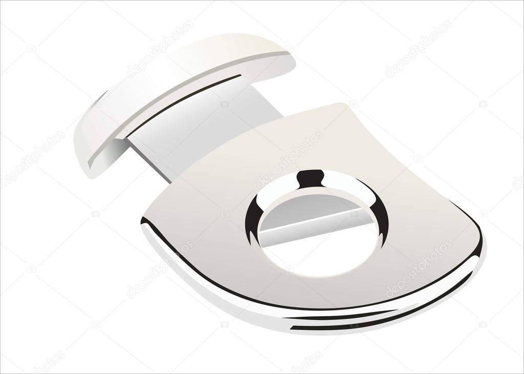 Cigar cutter isolated on white background Stock Vector Image by ...
