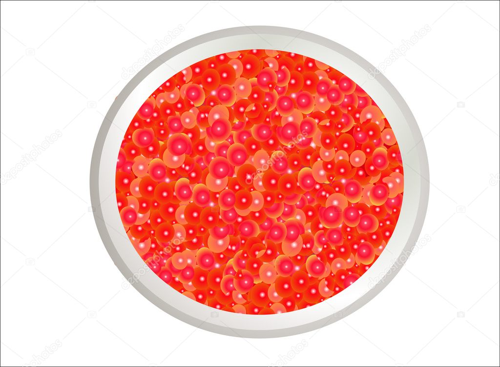 Red caviar Salmon roe from above Stock Vector by ©mitay20 15826193