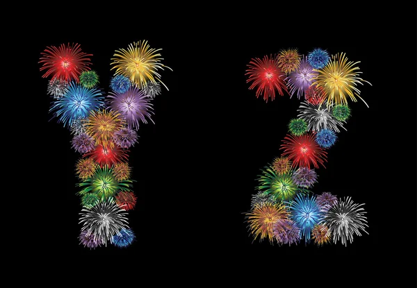 Letter (C) made from colorful in the form of fireworks letters - check ...