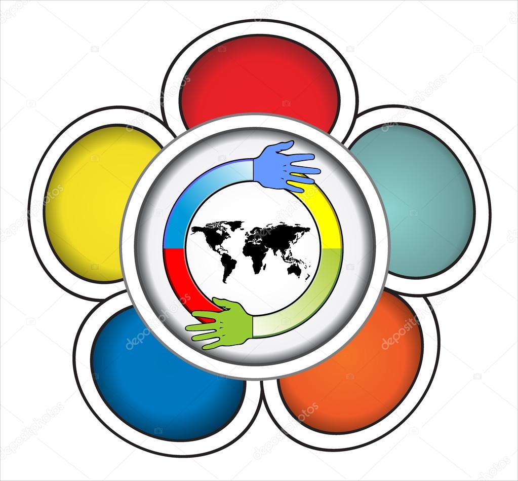 Stylized background with map of the world Stock Vector Image by ...