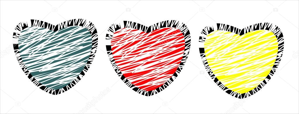 Three hearts vector Stock Vector Image by ©mitay20 #25139105