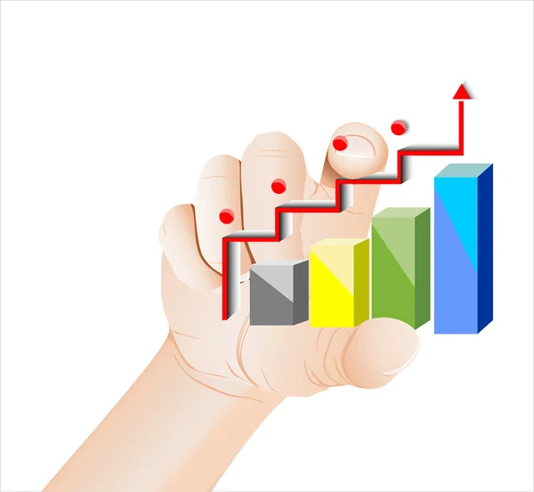 Human hand holding graphs — Stock Vector © mitay20 #97447818