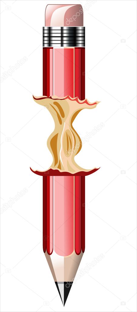 Red pencil drawing Stock Vector by ©mitay20 25141175
