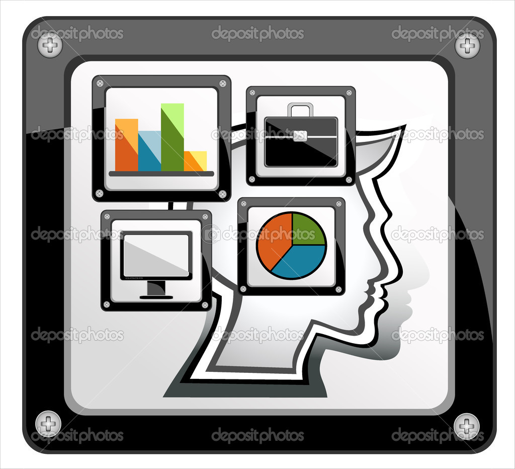 The concept of the information movement in modern business. Stock ...