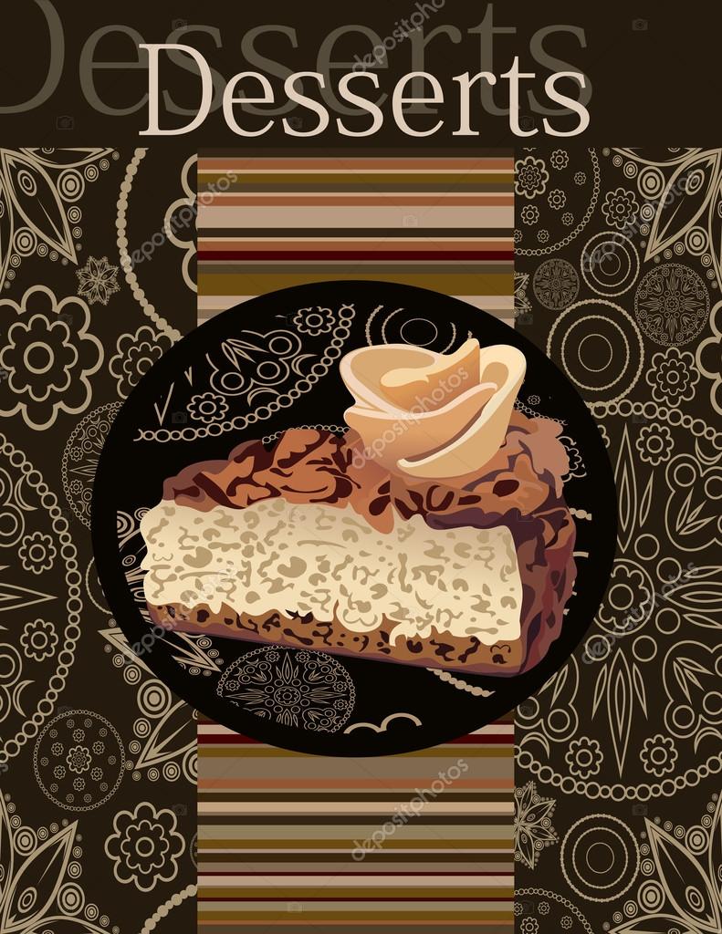 Desserts menu. Card Design template. Stock Vector by ©mitay20 38609653