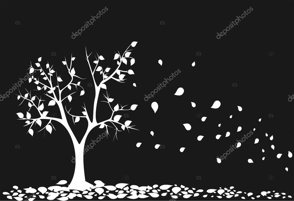 Autumn tree with falling down leaves. Stock Vector Image by ©mitay20 ...