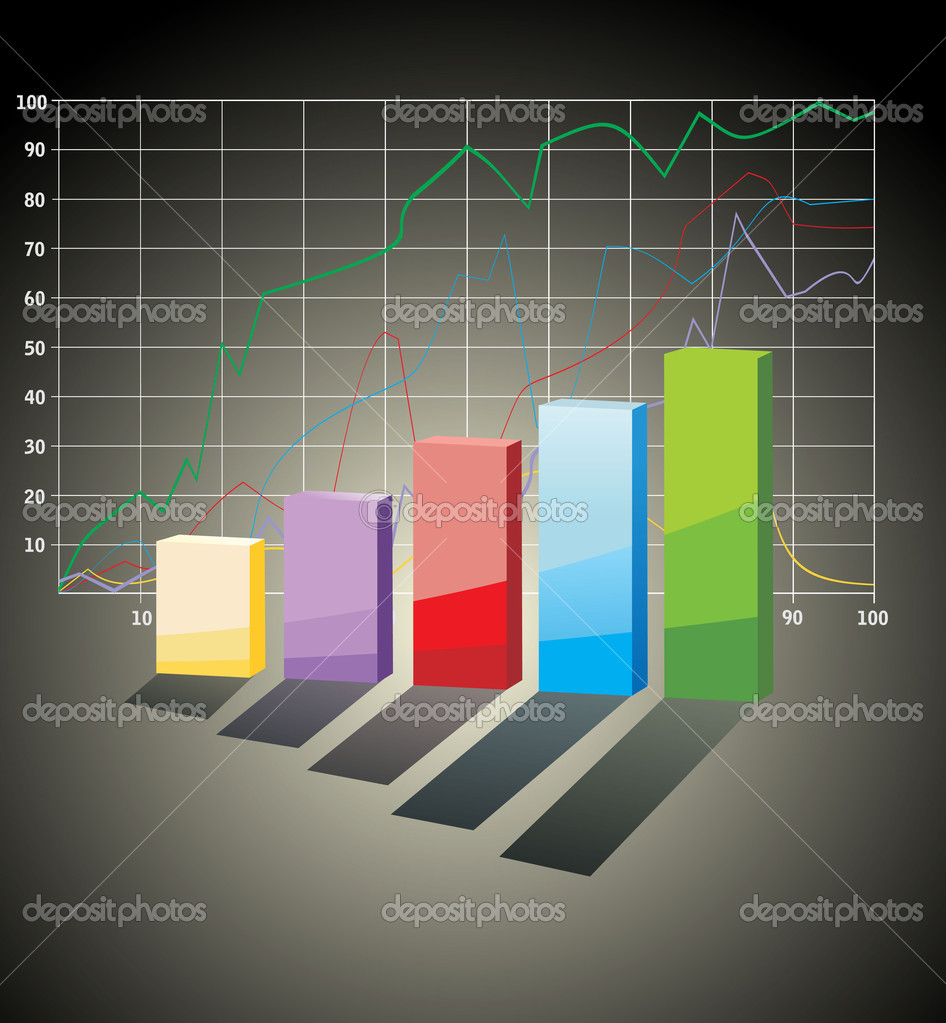 3D Business charts Stock Vector Image by ©mitay20 #38613091