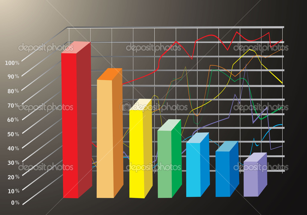 Charts. 3D Business charts Stock Vector by ©mitay20 38615279