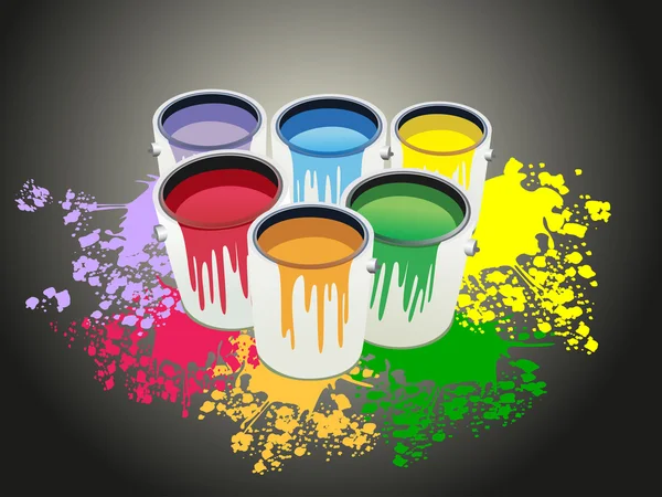 Paint cans with splash Stock Vector Image by ©mariaflaya #87994960