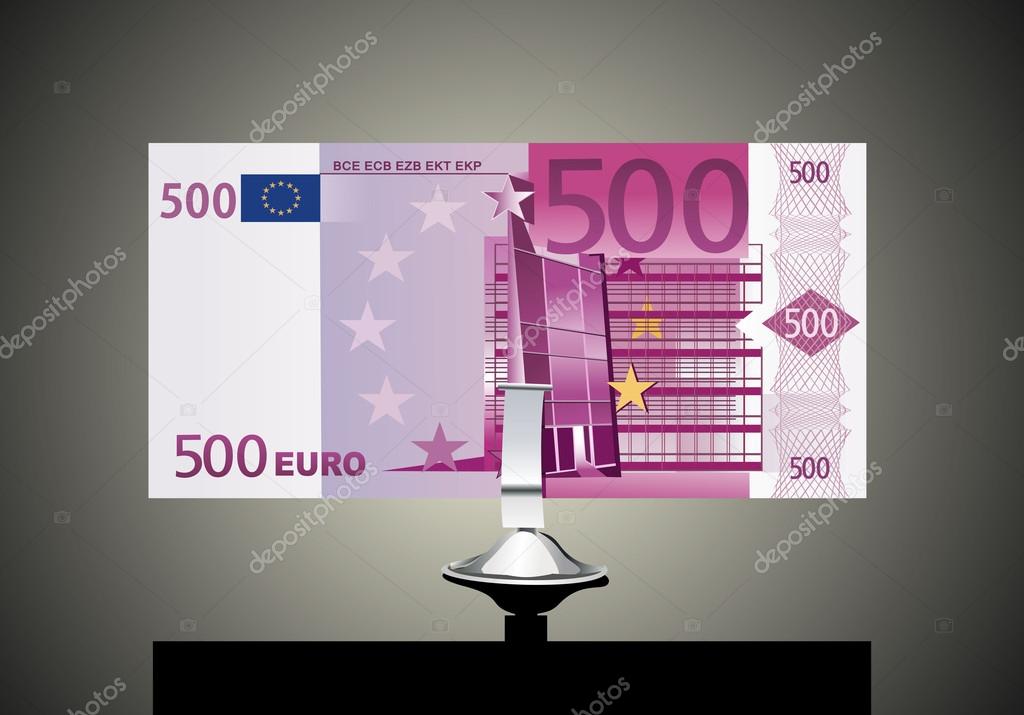 Small office desk stand with 500 euro banknote Stock Vector by ©mitay20 ...