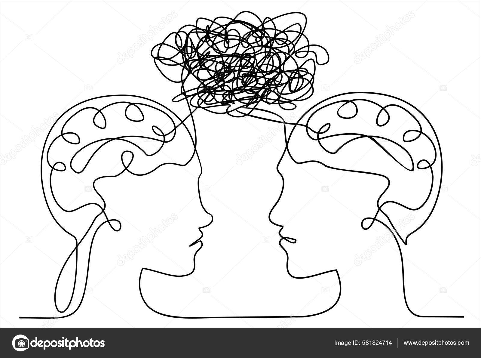 Human Faces Icon Outline Illustration Head Vector Character Line Art ...