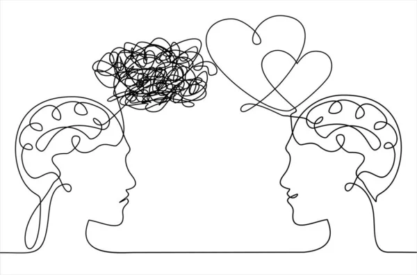 Menselijk Gezicht Hersenicoon Schets Illustratie Van Hoofd Vector ...