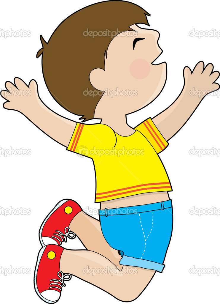 Niño saltando — Vector de stock #24682389 — Depositphotos
