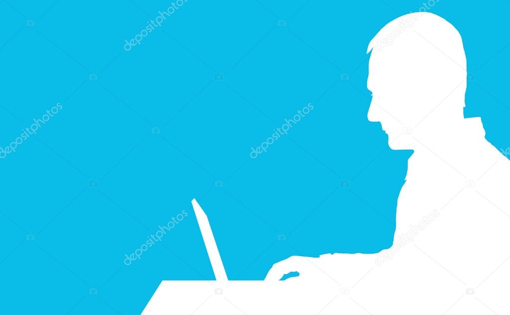 Computer Man Stock Vector Image by ©mkoudis #24796865