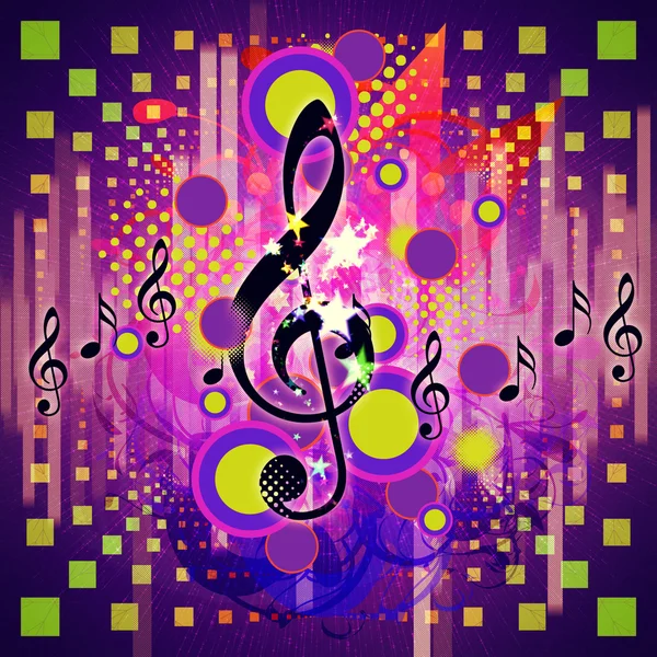 Funky music background with guitar — Stock Photo © artshock #17581731