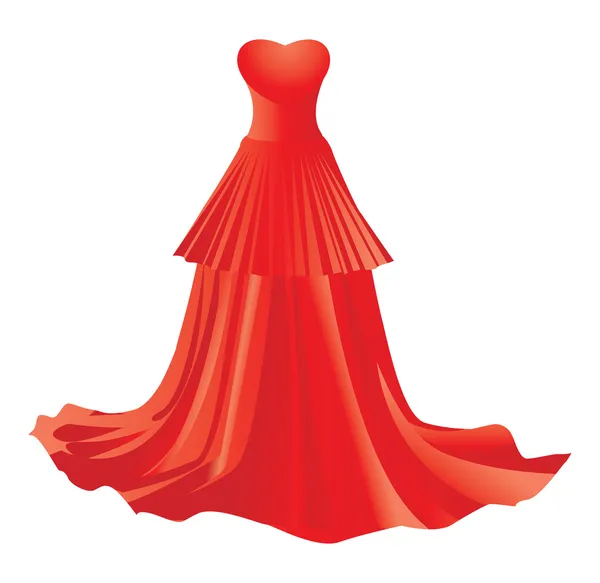 Red Woman Dress Vector Illustration Stock Vector Image by ©marijamara ...