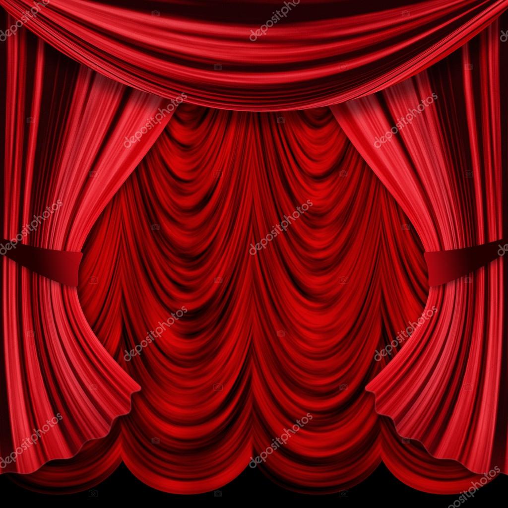 Realistic red curtains — Stock Photo © artshock #21471079