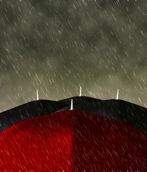 Red umbrella in rain Pictures, Red umbrella in rain Stock Photos ...