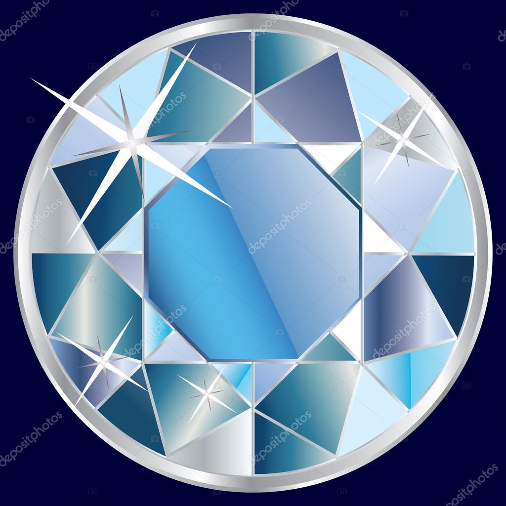 Blue diamond illustration Stock Vector by ©artshock 37590691
