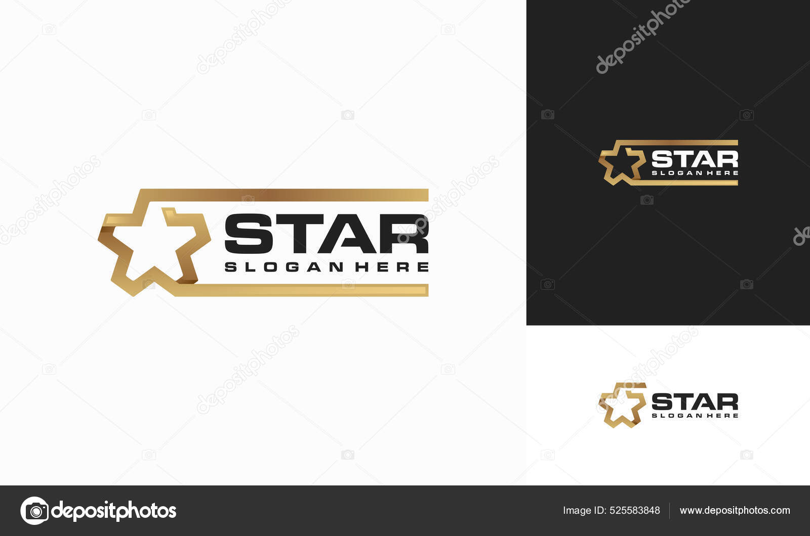 Šablona Designu Loga Luxury Gold Star Design Loga Elegant Star Stock ...