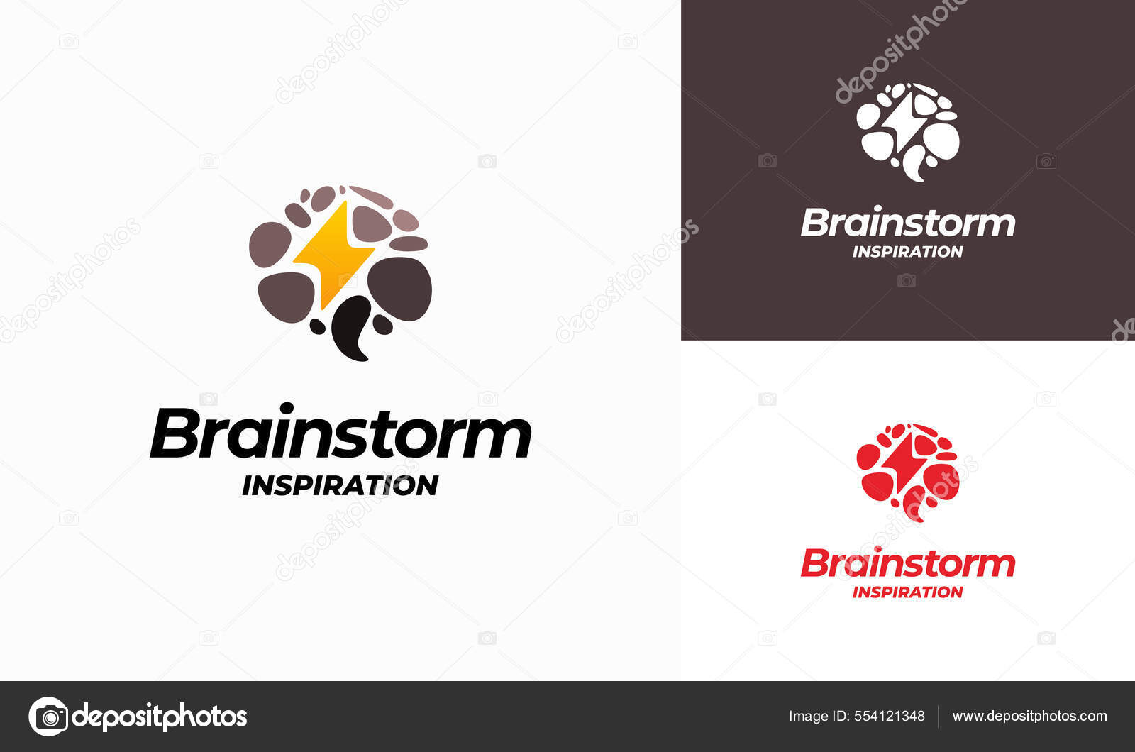 Brainstorm Logo Designs Concept Vector Idea Inspiração Logo Logo Symbol ...