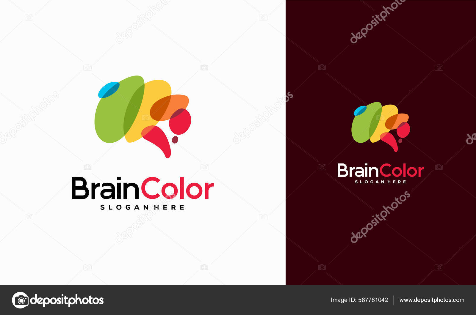 Colorful Brainstorm Logo Vector Brain Logo Designs Template Ideas ...