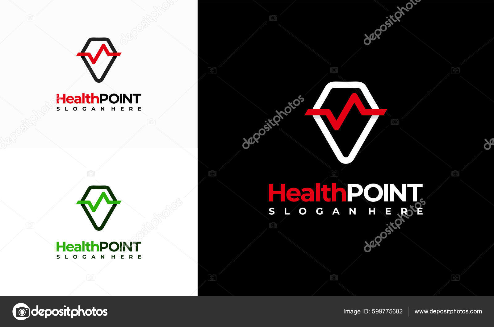 Medical Point Logo Designs Concept Vector Healthcare Logo Designs ...