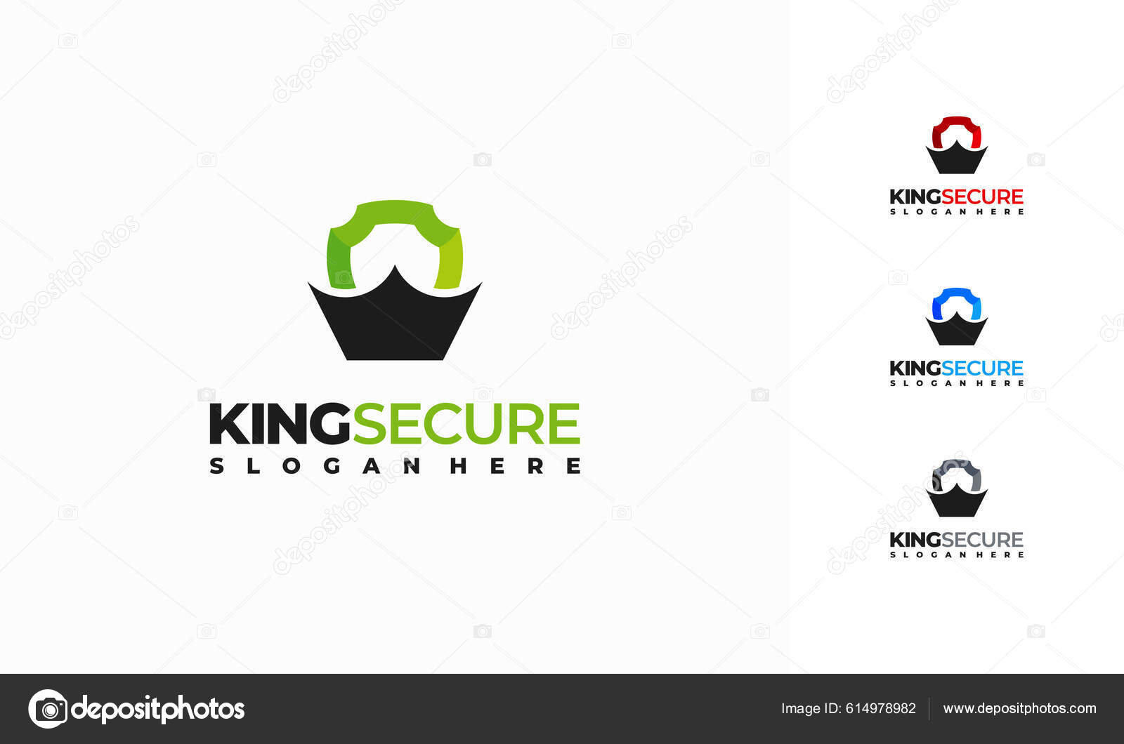 King Security Logo Designs Concept Vector Security Technology Logo Symbol Vector de stock ...