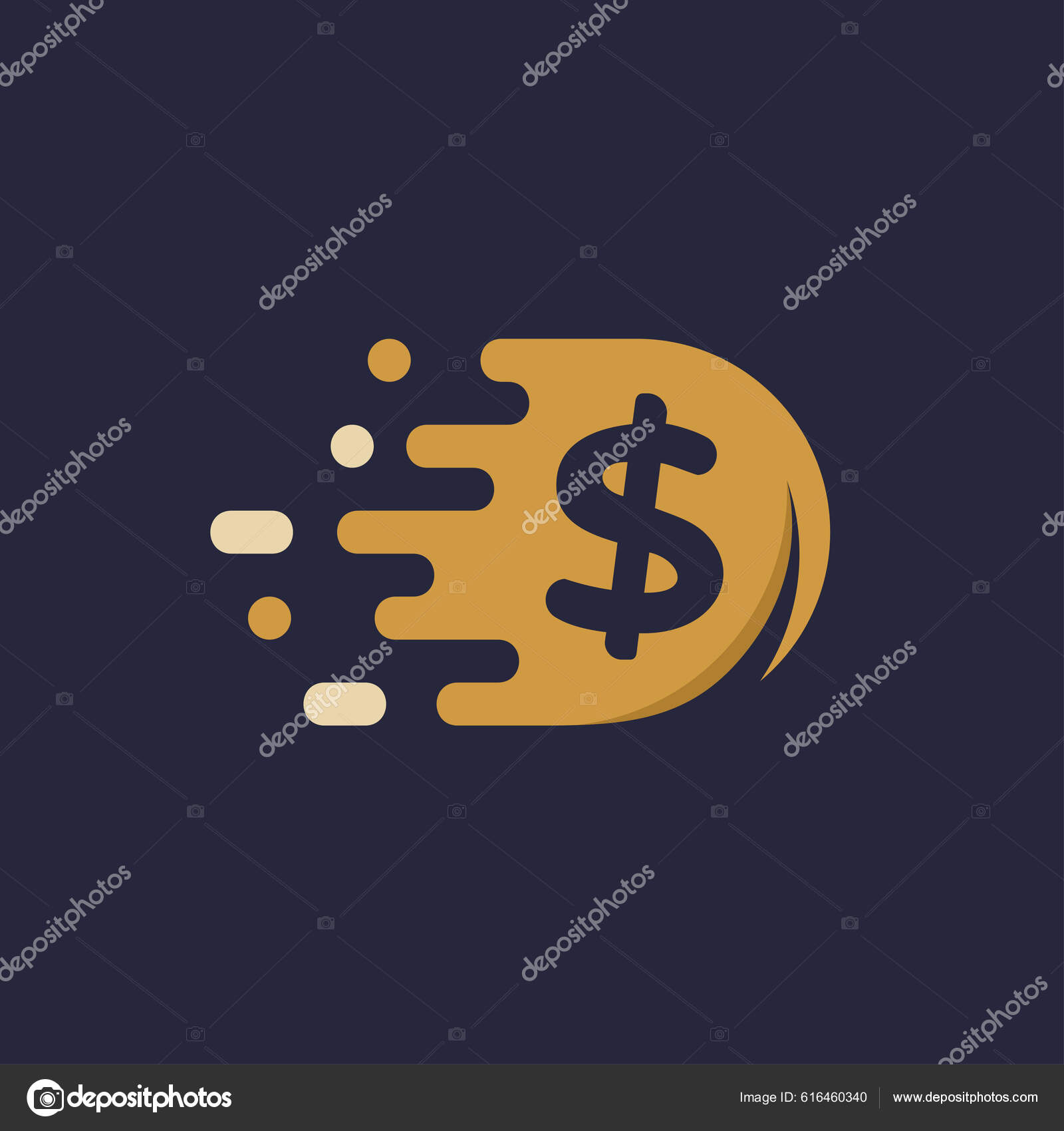 Fast Coin Logo Designs Concept Vector Fast Cash Logo Template Stock ...