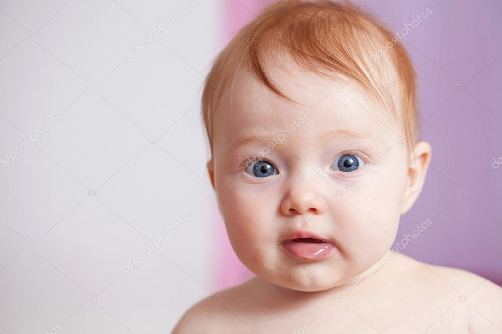 Baby with ginger hair Stock Photo by ©jrp_studio 43059257
