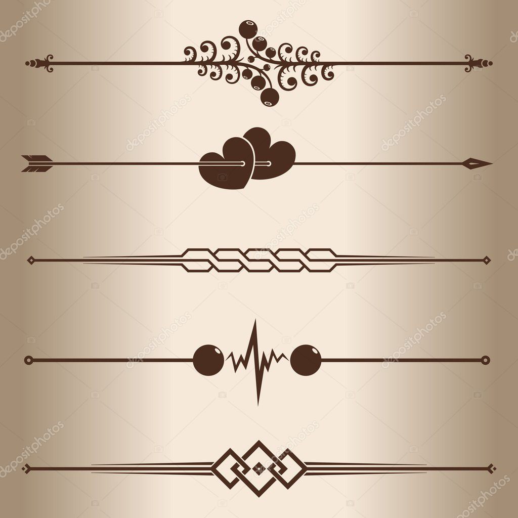 Decorative lines — Stock Vector © Zadvinskii #14797607