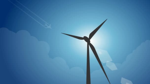 Production of energy through wind turbine — Stock Video © aurielaki ...