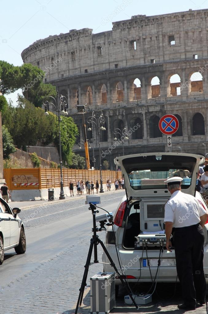 Police patrol for speed control in rome Stock Photo by ©ChiccoDodiFC ...