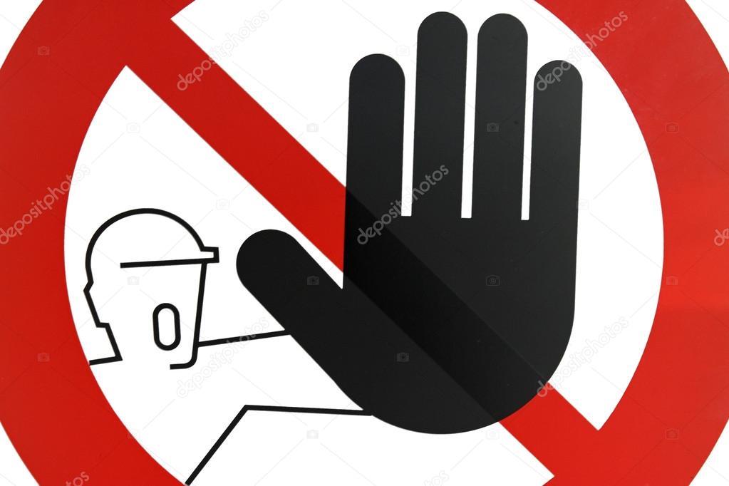 Panneau de signalisation STOP col interdit — Photo de stock par ...