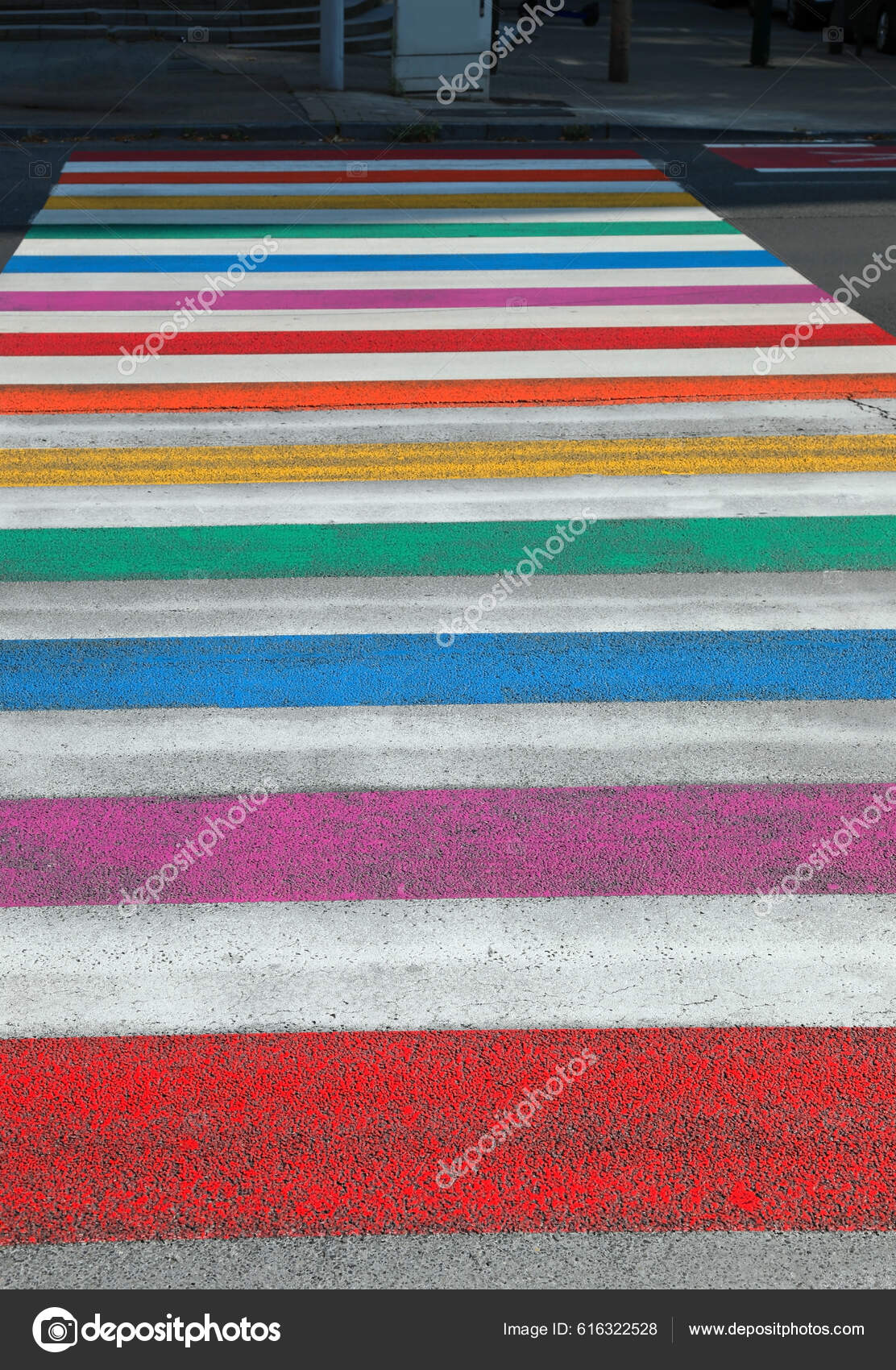 Colorful Pedestrian Sidewalks