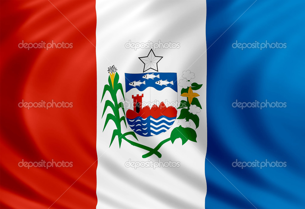 Alagoas flag of silk — Stock Photo © gguy #48324043